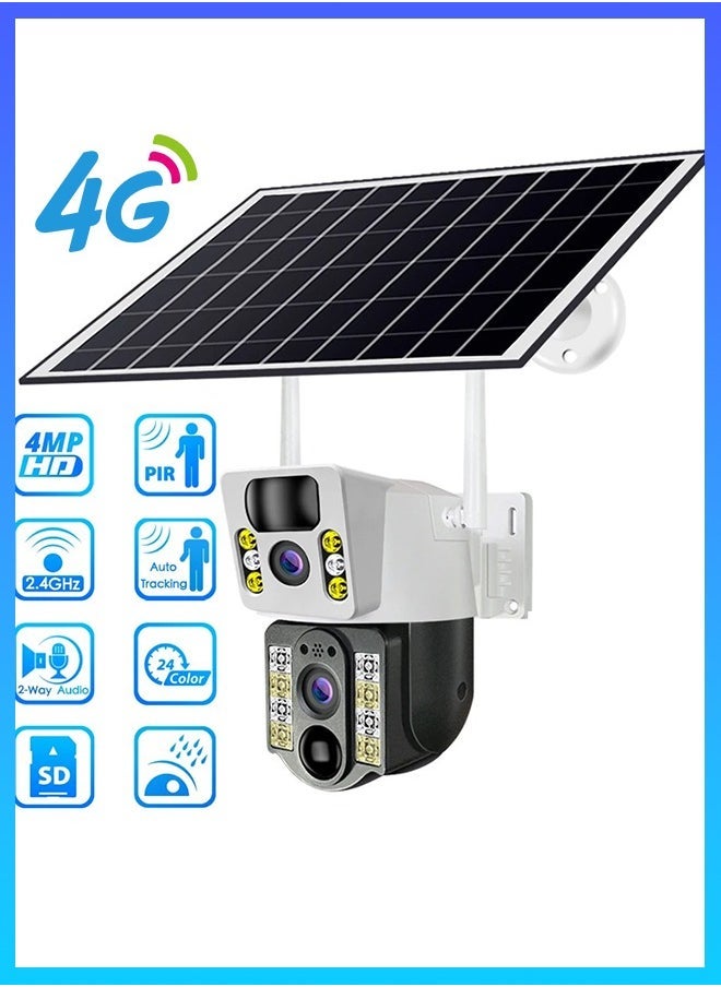 IqwiCam 4G LTE SIM Card IP Security Camera 4K Dual Lens Camera Solar ...
