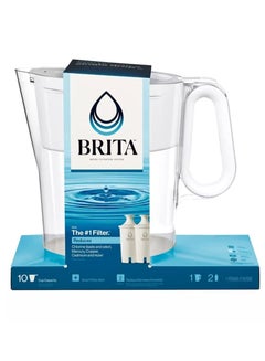 BRITA Large 10 up Water Filter Pitcher with Smart Light Filter Reminder and 2 Standard Filters ...
