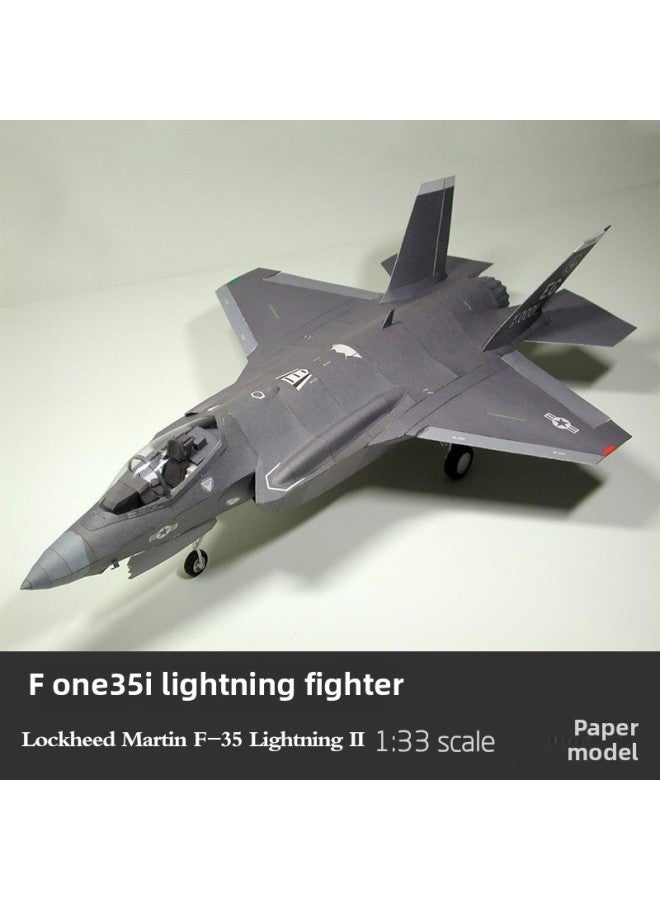 Generic 1:33 American F-35 II Lightning Fighter Plane Paper Model ...