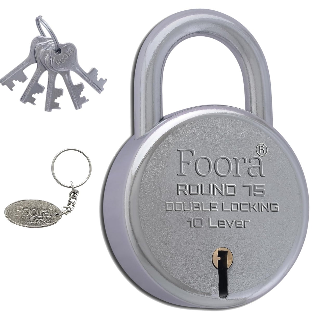 Foora Foora Round 75mm Big Lock Metal Body Double Locking 10 Steel ...