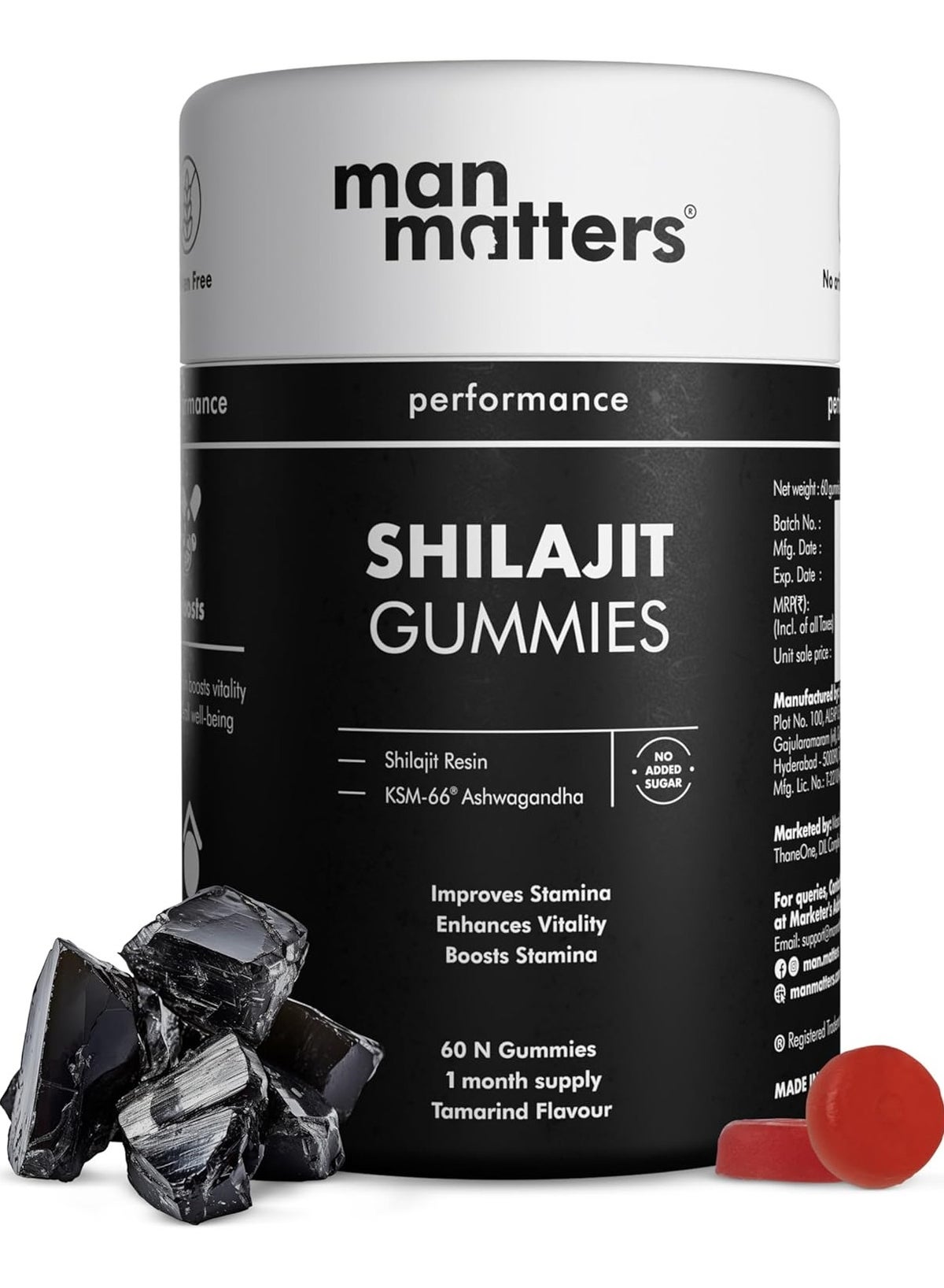 Man Matters Man Matters Pure Himalayan Shilajit Gummies Pack of 60 ...