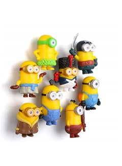 Generic Set of 8 Minions Magnetic Decor Stickers Cute Refrigerator ...