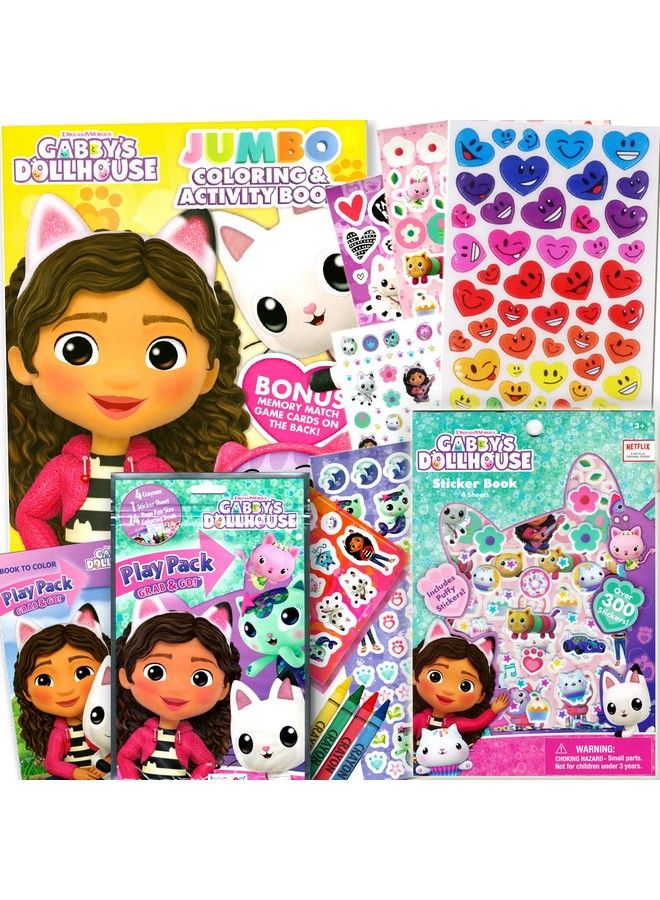 Bendon Gabby Dollhouse Coloring Acitivty Book Set For Kids Girls Bundle ...