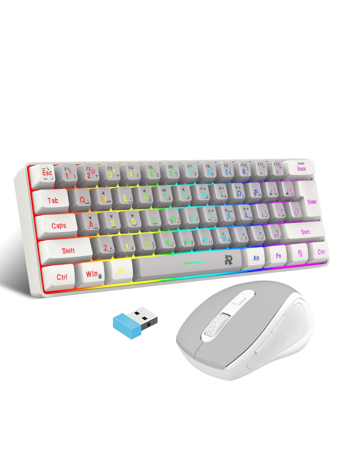 Rock Pow ROCK POW Arabic English 2.4G Wireless Gaming Keyboard and ...