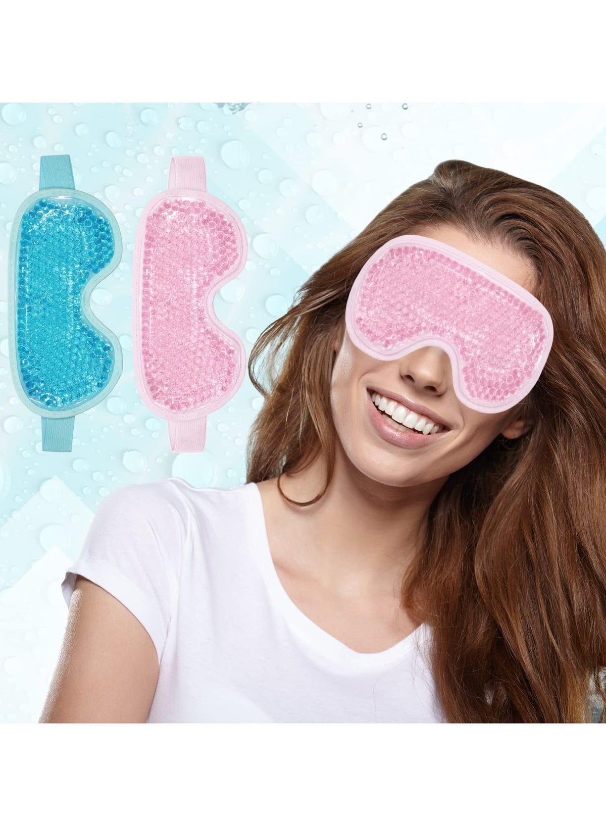 Folanry Gel Eye Mask, 2 Pcs Cooling Ice Masks for Men & Women, Cold ...