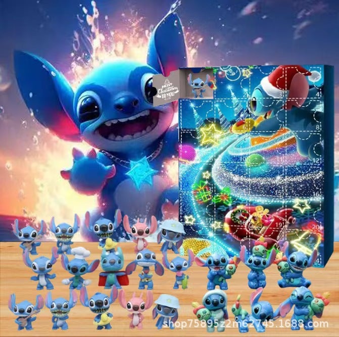 Generic 2025 Lilo & Stitch Christmas Advent Calendar Blind Box 24 ...