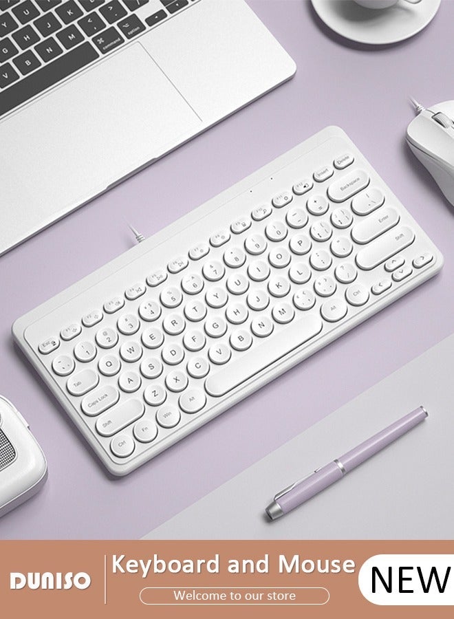 DUNISO Gaming Wired Keyboard and Mouse Combo Full-Sized Ergonomic ...