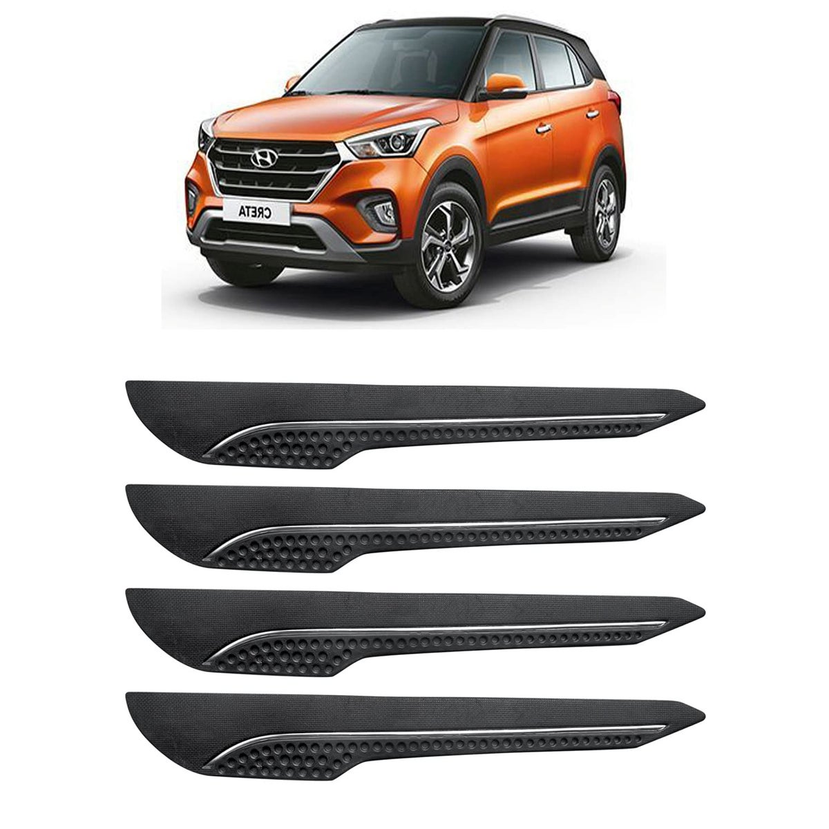 AOSIS -Car Bumper Protector/Bumper Guard for Hyundai Creta with Single ...