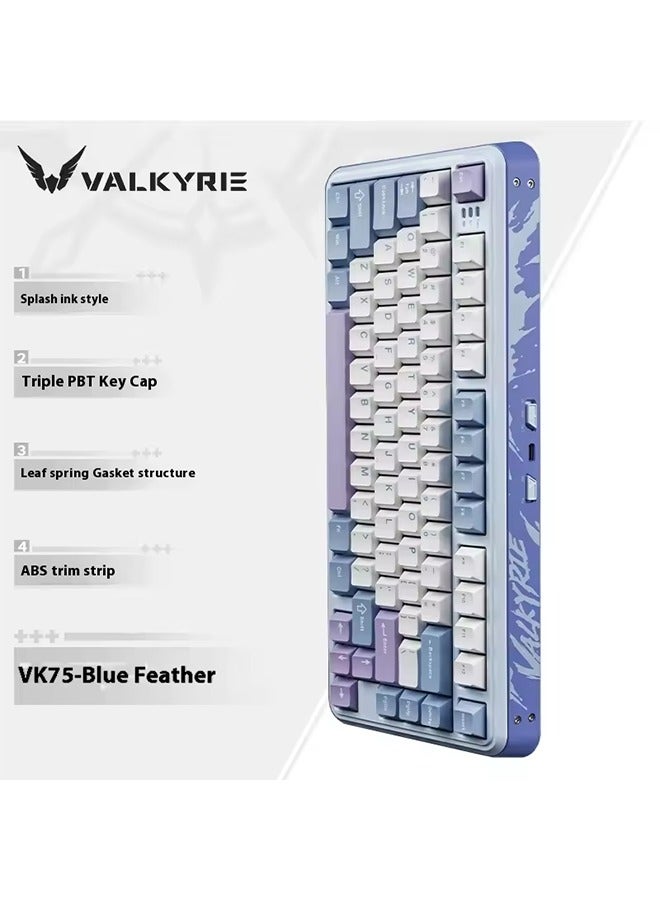 Valkyrie VALKYRIE VK75 Mechanical Keyboard Wireless Bluetooth Tri-Mode ...