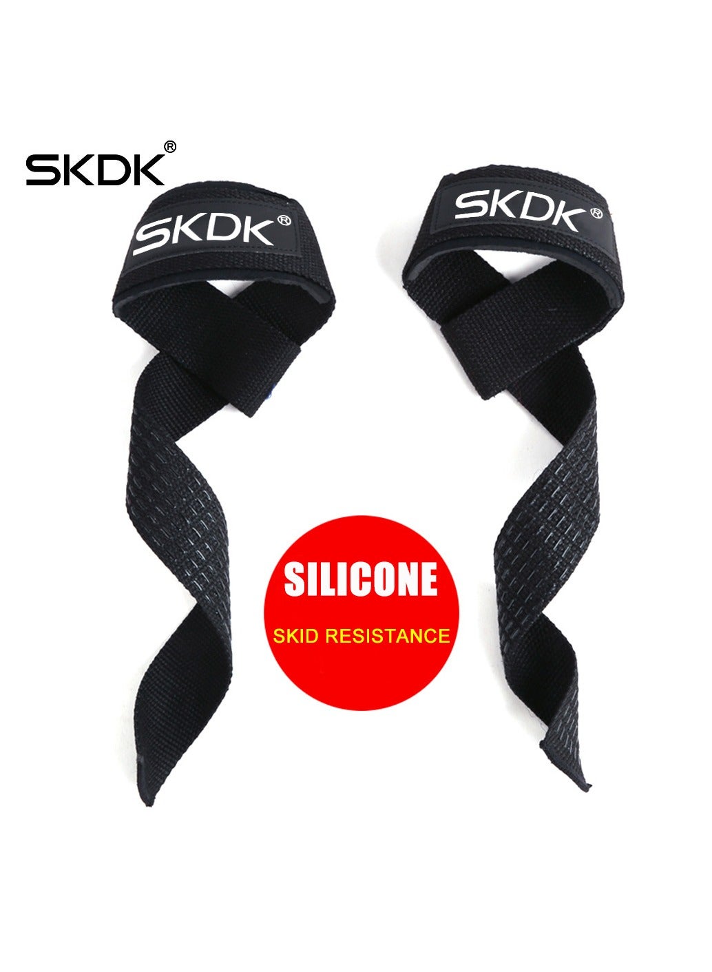 SKDK Non-Slip Silicone Lifting Straps, Straps for Gym, Weightlifting ...