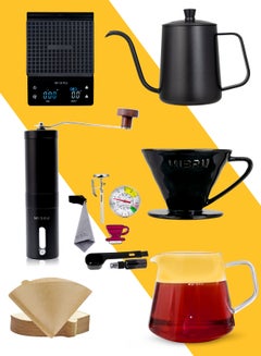 MIBRU V60 drip coffee maker set black Suitable It consists of a scale ...
