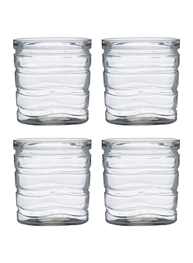 homes r us Essentials Wave Mixer Glass, Clear - Set of 4 | Best Price ...