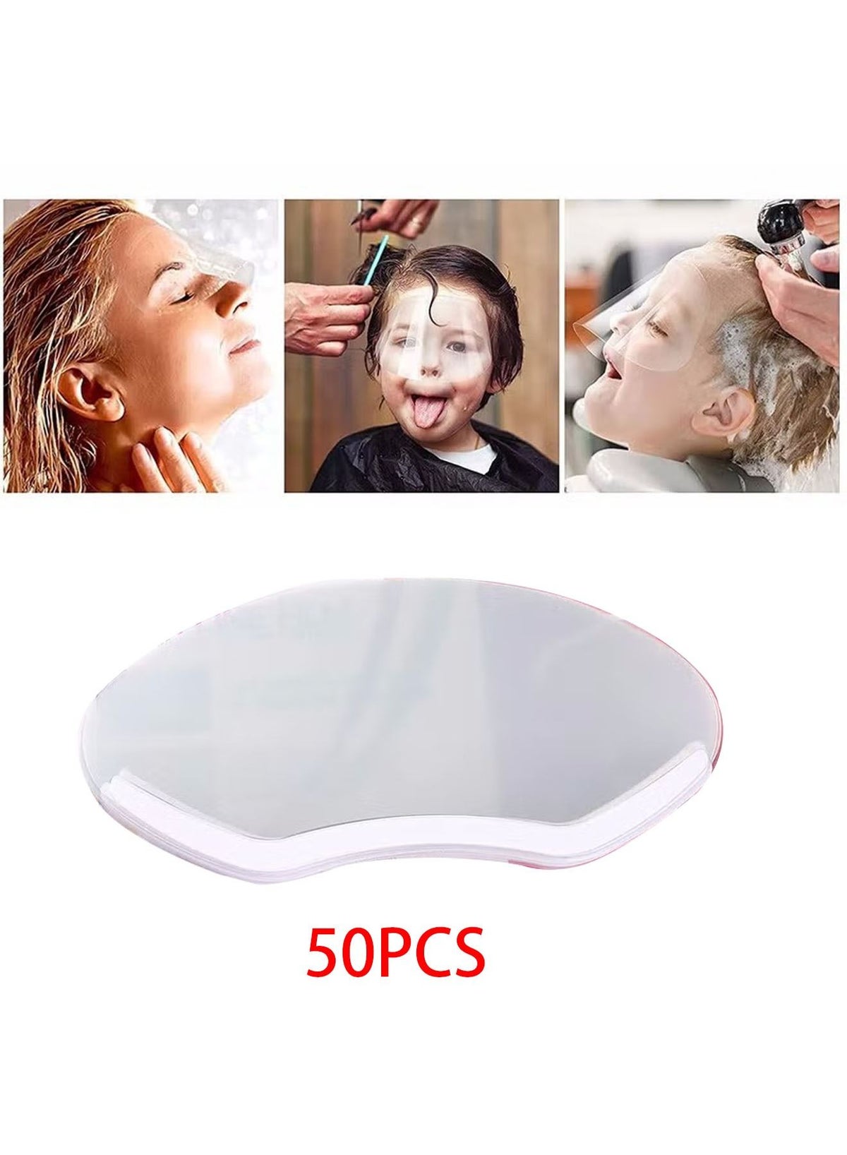 Generic 50 Pcs Disposable Face Sheilds Clear Shower Eye Shield Plastic ...
