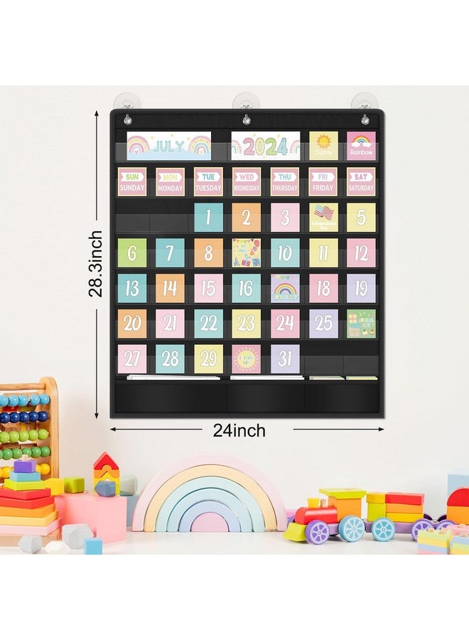 Ragnhild Pastel Classroom Calendar Pocket Chart For Kids Learning With ...