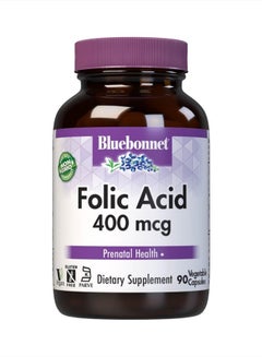 Bluebonnet BlueBonnet Nutrition Folic Acid 400 mcg, 90 Count UAE ...