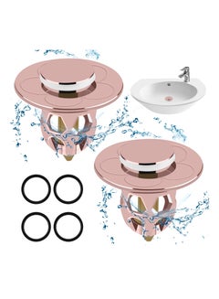 SYOSI 2PCS Universal Pop Up Sink Plug, Brass Bounce Core Stopper Sink ...