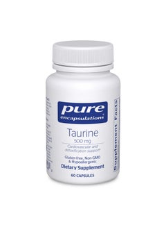 Pure Encapsulations Taurine 500 Mg ; Amino Acid Supplement For Liver ...