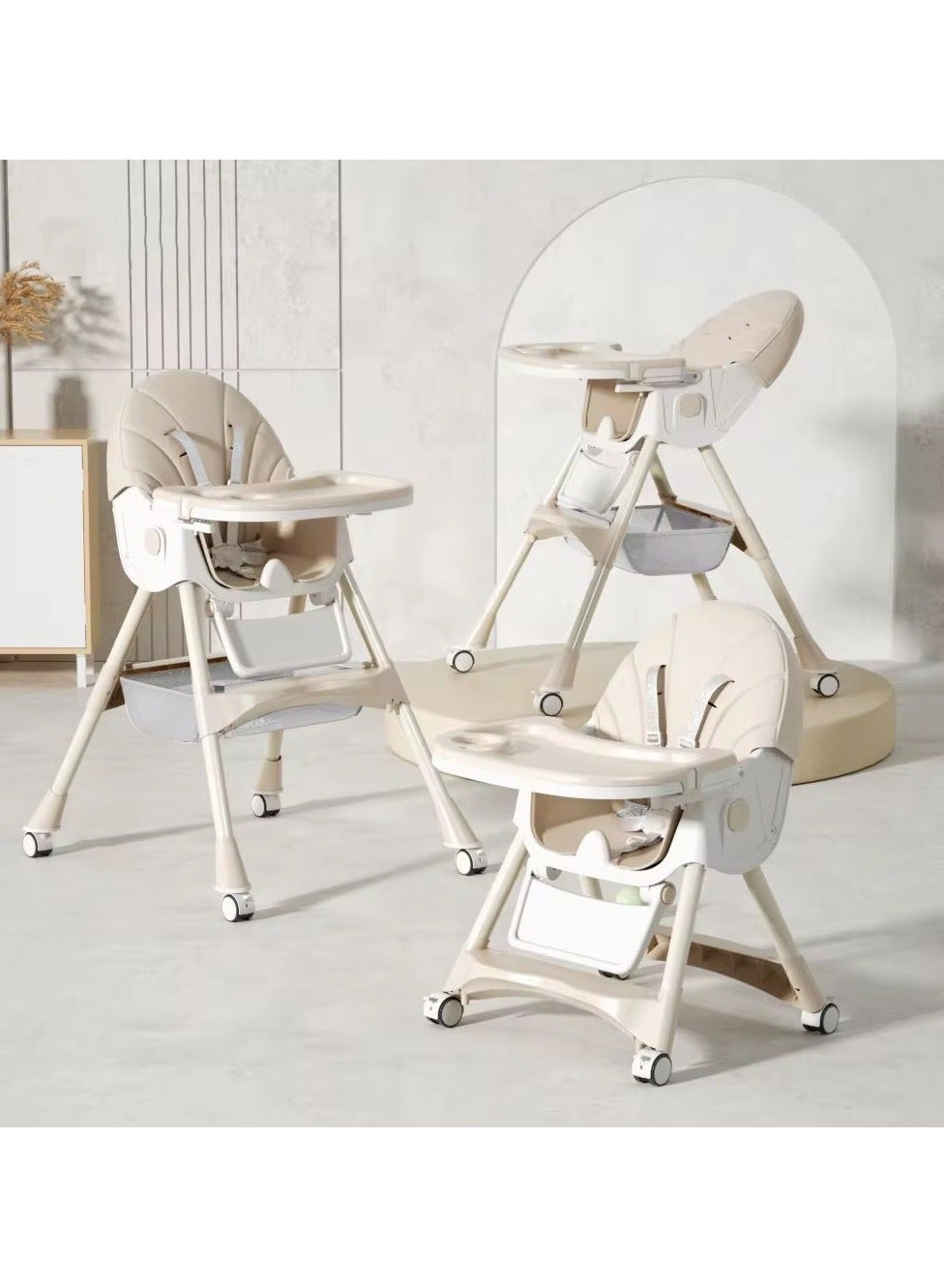 Kidilo Kidillo 6-Position Foldable High Chair for Newborn Feeding ...