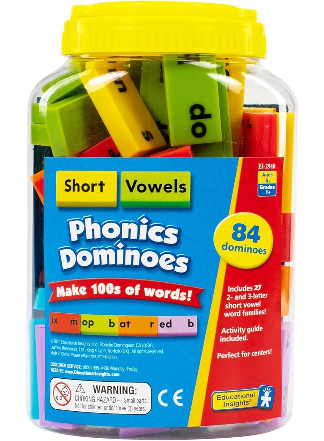 Educational Insights Educational Insights Phonics Dominoes – Short ...