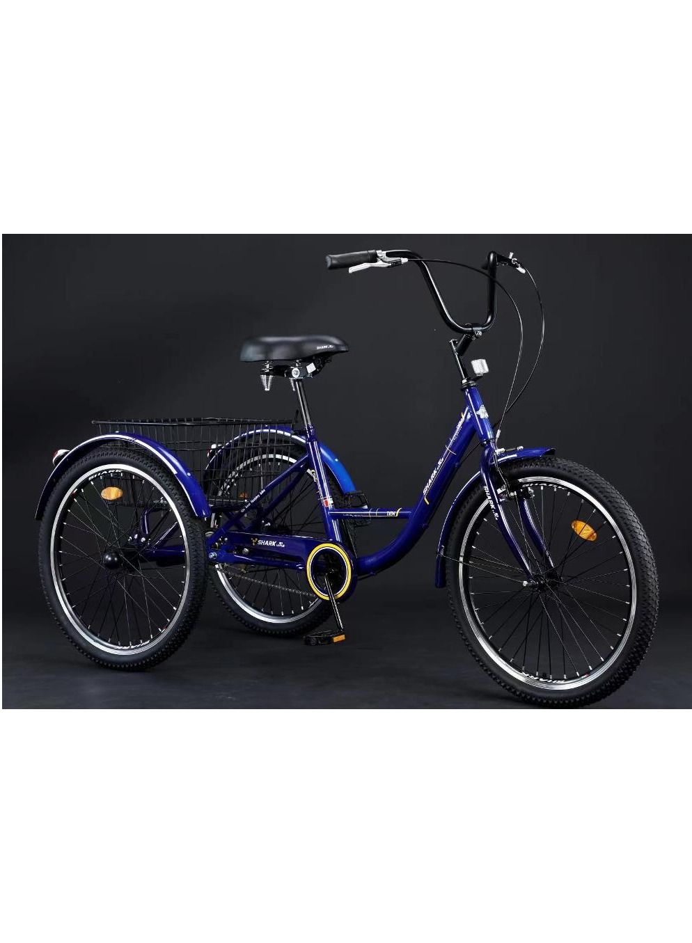 Shark Shark 61 U.A.E 24 inch three wheel adult Tricycle with Rear ...
