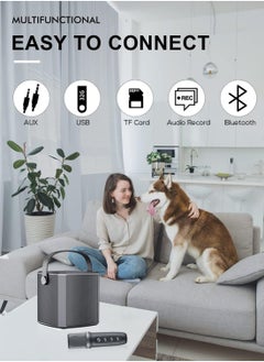 JAJEEK Karaoke Machine with UHF Wireless Microphones – Portable ...