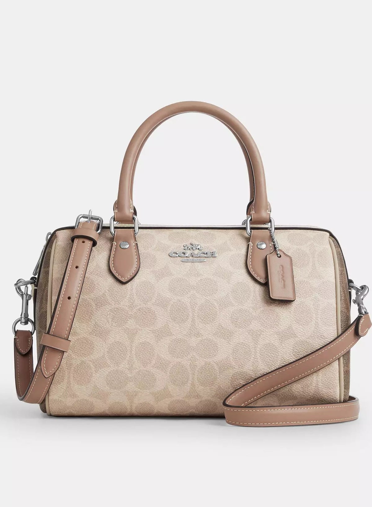 coachoutlet Coach Rowan Satchel Bag In Signature Canvas, Women's Tote ...