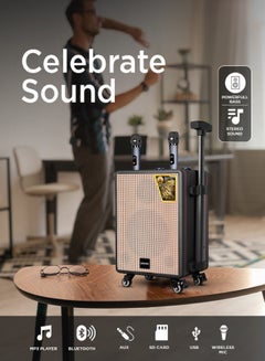 iSONIC Portable Bluetooth Party Speaker With 25000 PMPO Output, 6-Hour ...