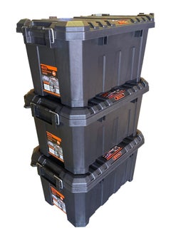 Tactix Tactix 45 L Heavy Duty Storage Box, 3 PCS Pack with Lid and ...