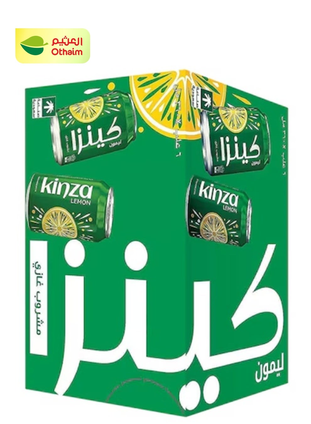 Kinza Soft Drink Lemon Cans, 6 × 360 ml | Best Price KSA | Riyadh, Jeddah