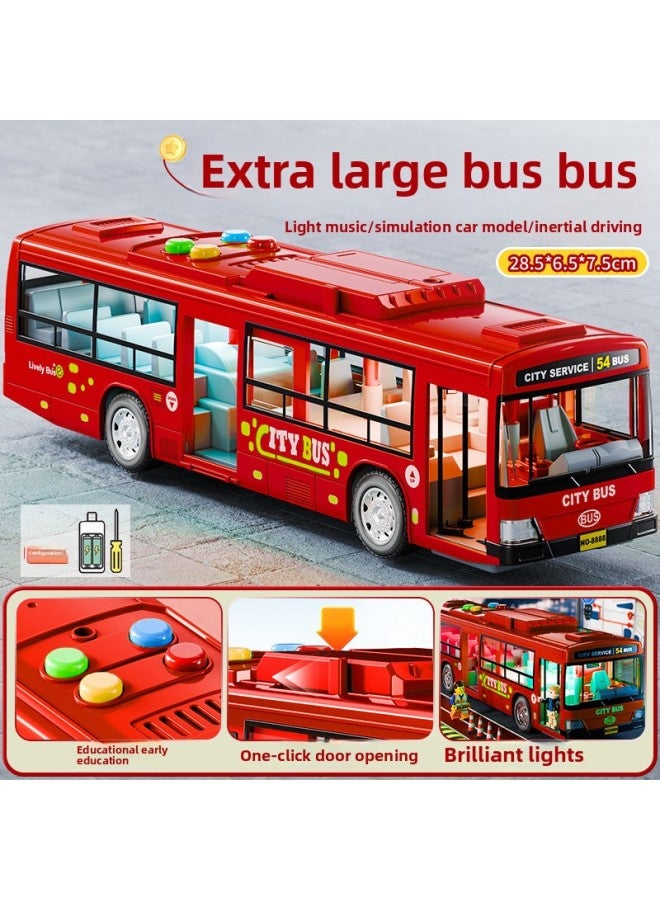 Children Oversized School Bus Toy Car Model Simulation Bus Open Door ...