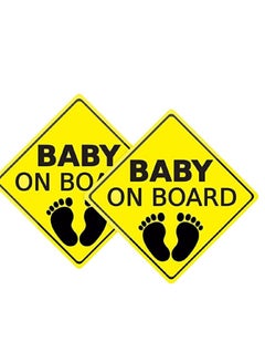 PPS TRADING Baby on Board Car Sign for Car Rear Window, Reflective ...