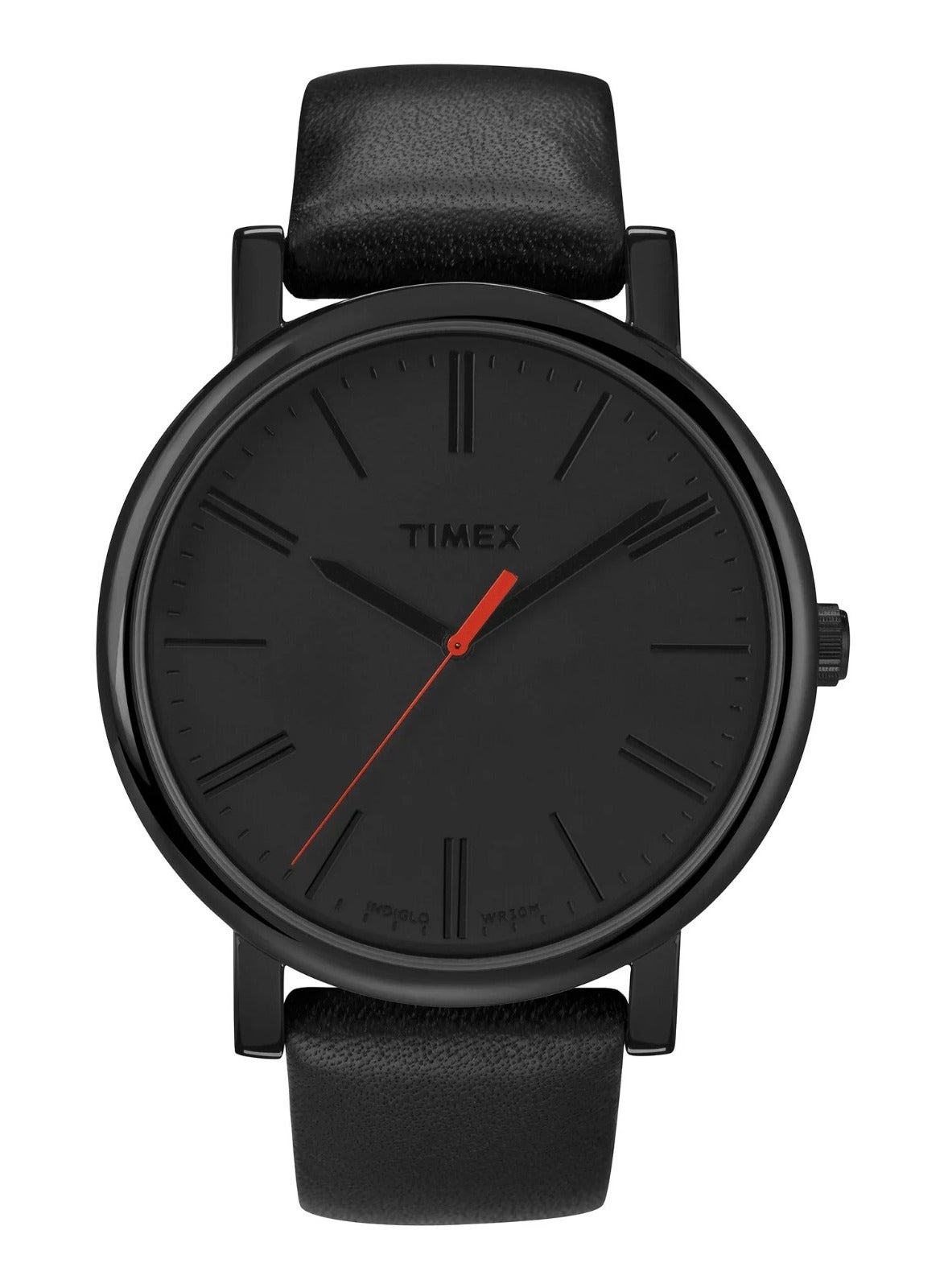 TIMEX Timex Brass Analog Men's Watch With Black Leather Band T2N794 ...