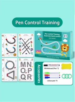 Generic 64 Pages Pen Control Training Book for Toddlers, Erasable Dot ...
