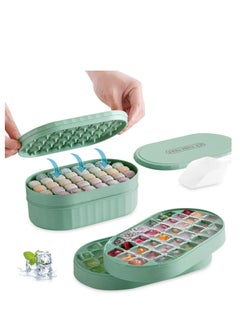MIXDE Ice Cube Tray With Lid and Bin, Small 72 Nugget Food Grade Tray ...