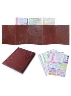 Famard Dnd Dm Screen 5E With 5 Panels, 3D Embossed Faux Leather Dungeon ...