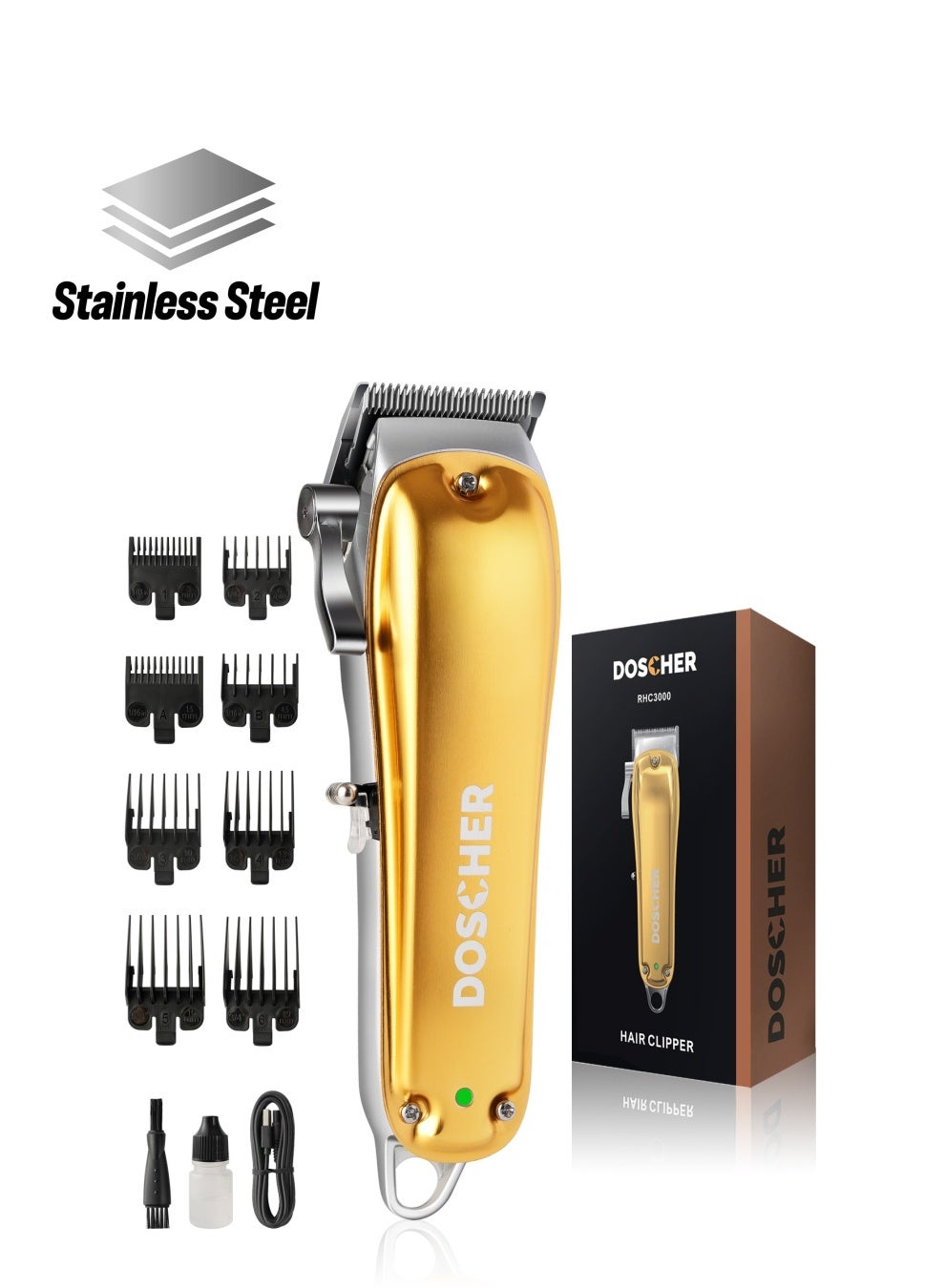 DOSCHER Professional Hair Trimmer for Men – 2000mAh Shaving Machine for ...