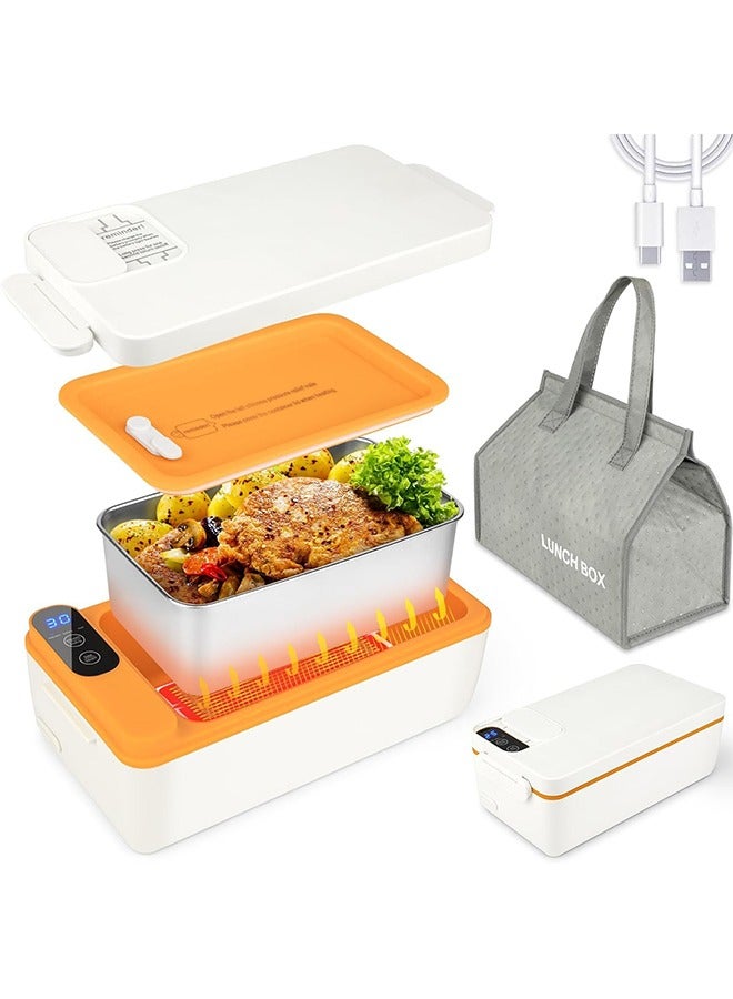 Garlo Cordless Electric Lunch Box, No Water Required Heated Lunch Box ...