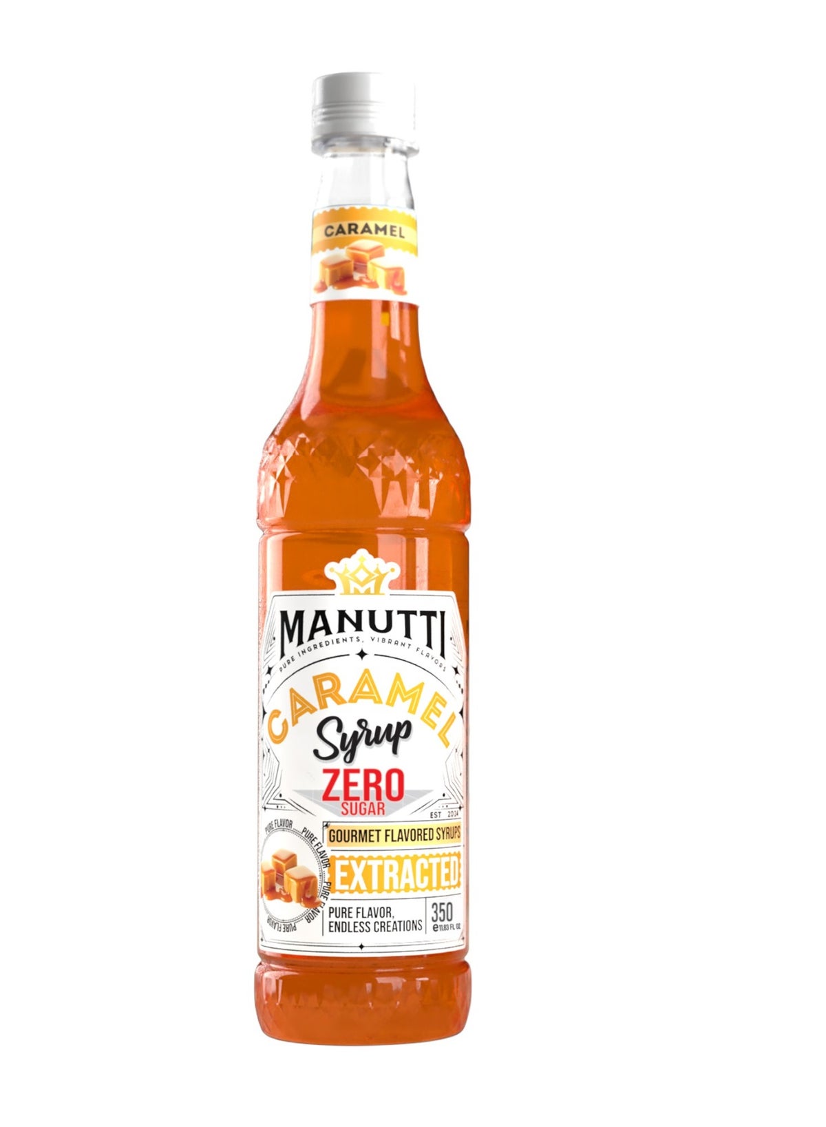 Manutti Caramel Syrup ZERO SUGAR 350ml | Best Price Egypt | Cairo, Giza