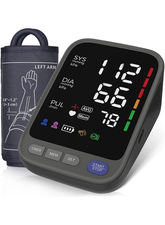 Hihonor Blood Pressure Monitor, LED Color Backlit Screen Automatic ...