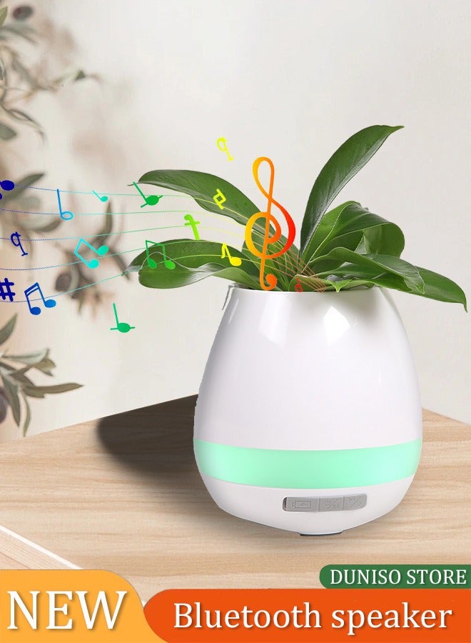 Generic Bluetooth Flower Pot Speaker, Touch Sensitive Smart Music ...