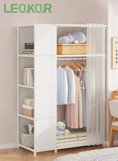 LEOKOR Portable Wardrobe Clothes Storage Closet, Closets for Hanging ...
