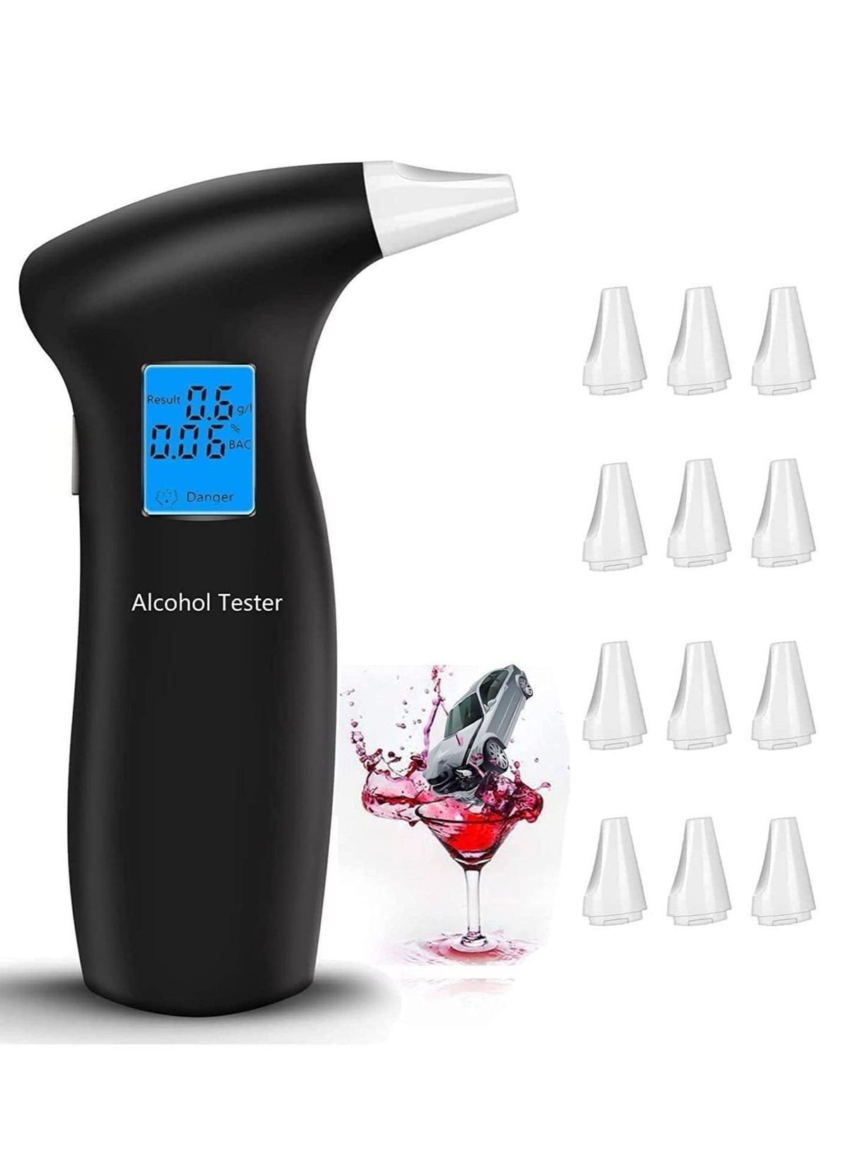 Generic Breath Tester, Portable Digital Breathalyzer With LCD Screen ...