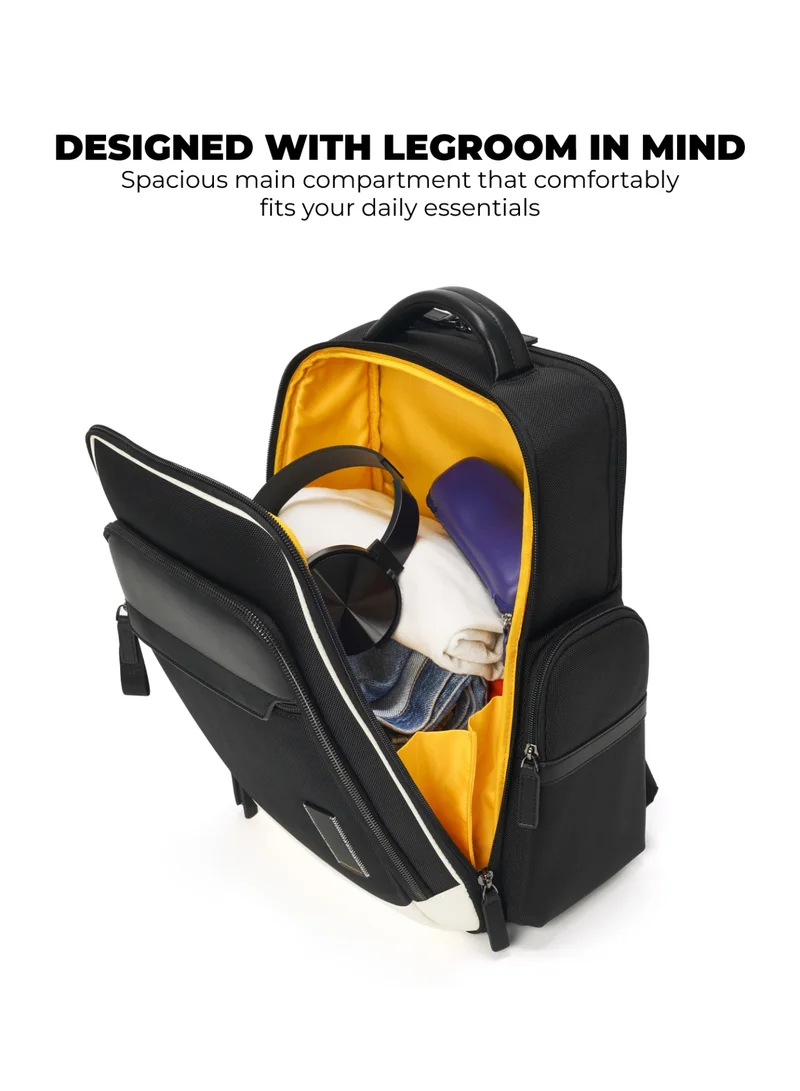 Mokobara The Bass Backpack - 22 Litre Capacity, Nylon And Vegan Leather | Black Tie, Black ...