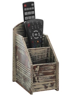 MyGift MyGift Rustic Torched Wood Remote Control Holder for Table with ...