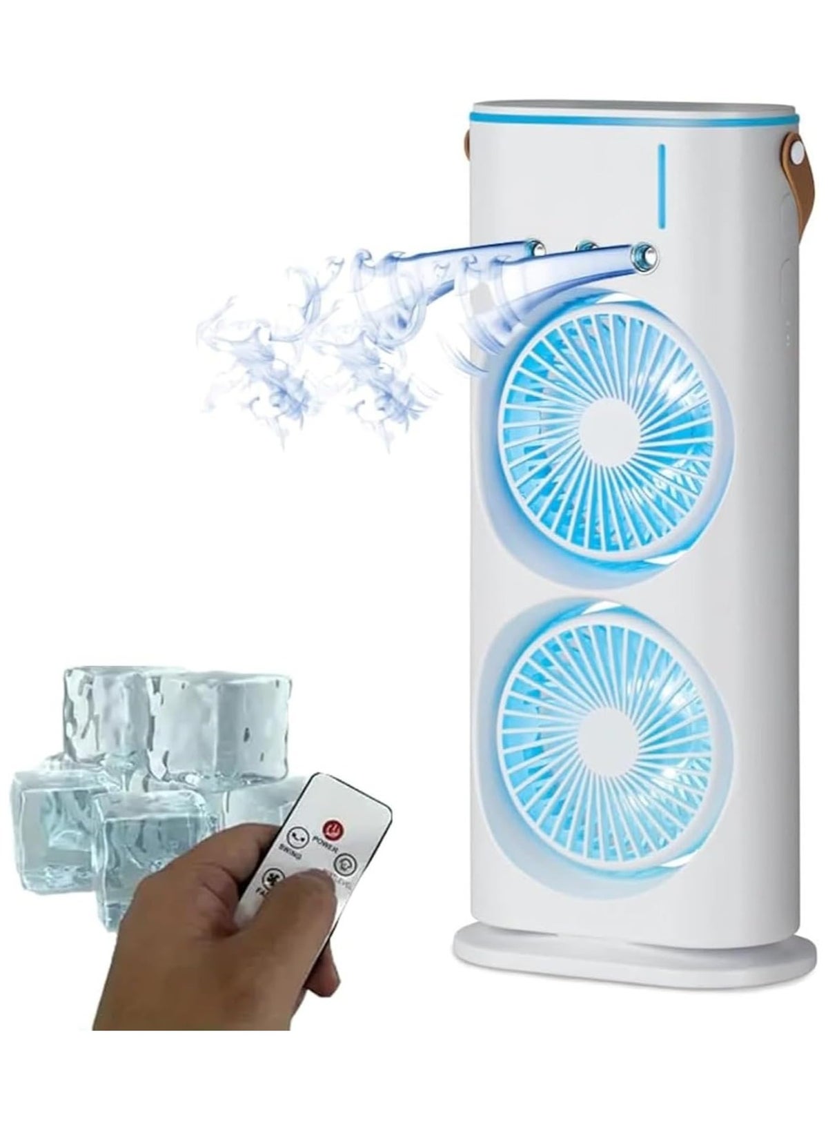 DubaiGallery Mini Air Cooler Double Fan, Spray FAN Portable Humidifier ...