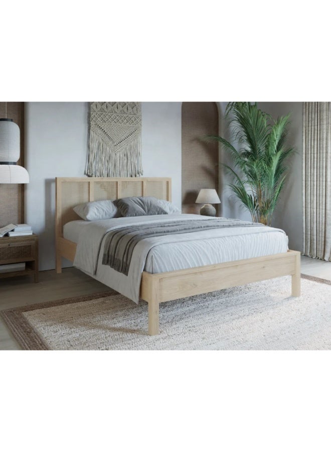 Homzmart Swedish Wood and MDF queen Bed 120x140x200 cm - Beige | Best ...