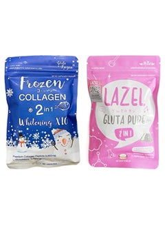 LAZEL Collagen Whitening Capsules Set & L-Glutathione Pure Softgels Set ...