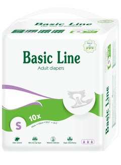 nateen Nateen Basic Incontinence Briefs Adult Diapers,Small,Waist Size ...