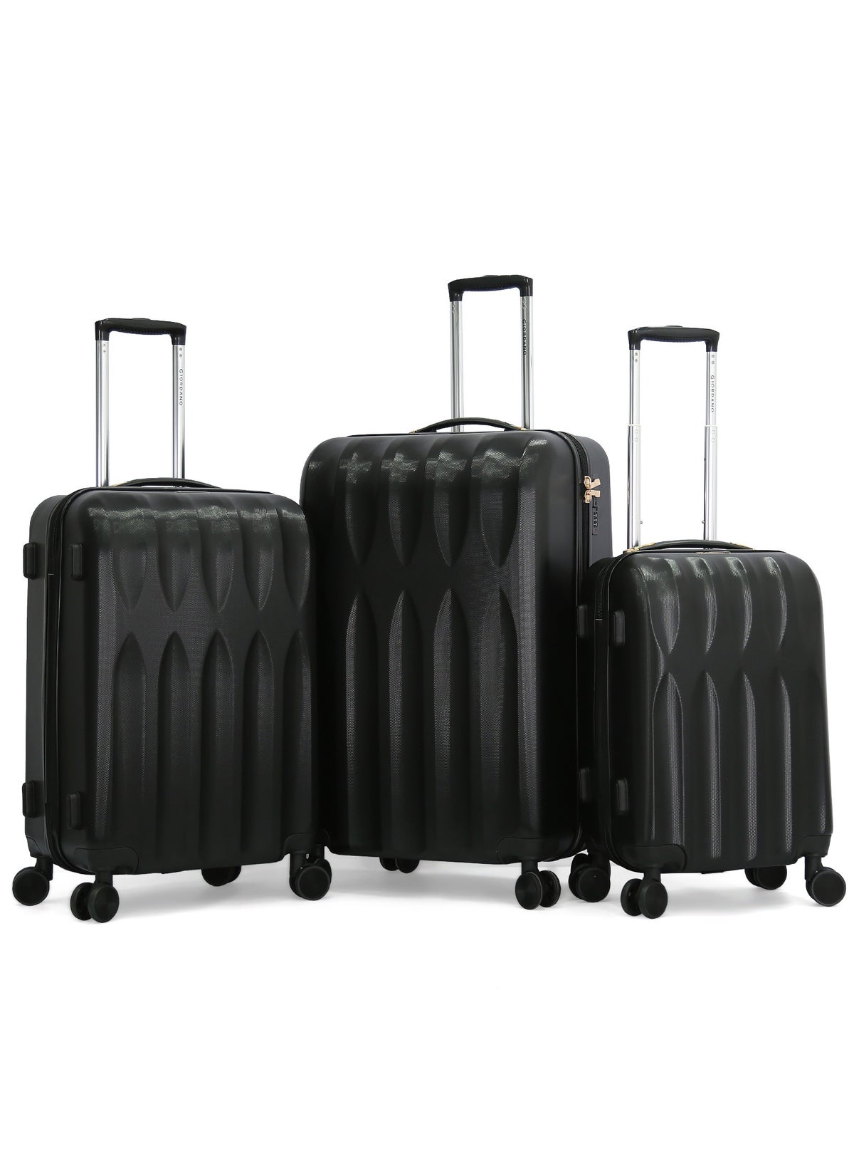 GIORDANO Giordano Hardside Luggage Trolley 3 PCS Set ,Black | Best ...