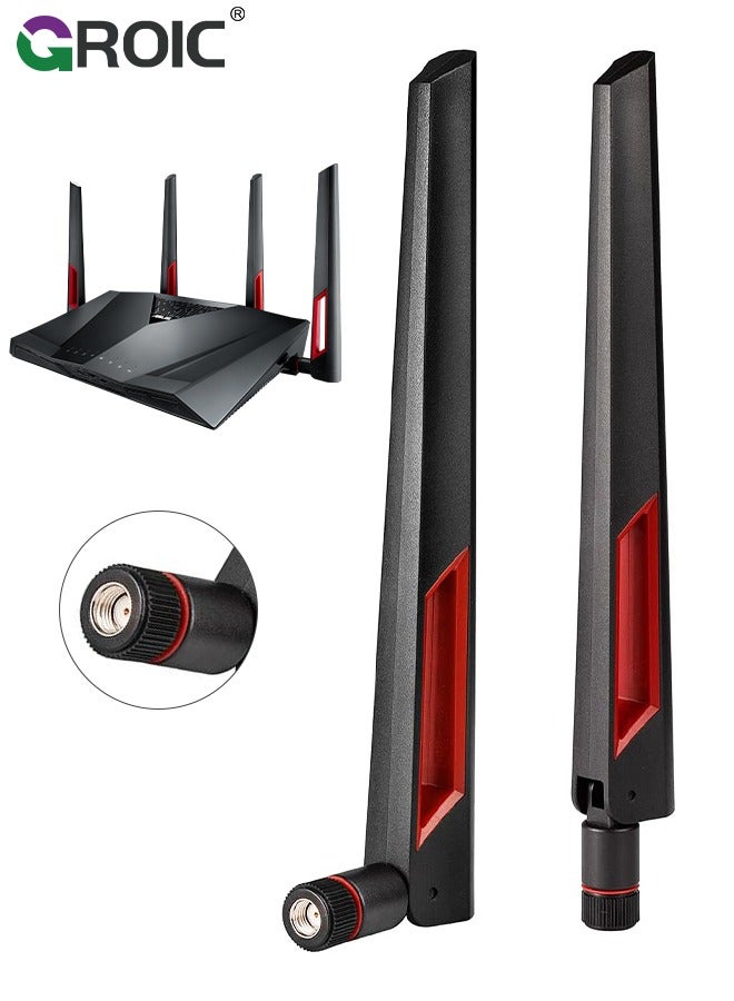 GROIC 2 Pack Dual Band WiFi Antenna 2.4GHz 5GHz 5.8GHz SMA WiFi ...